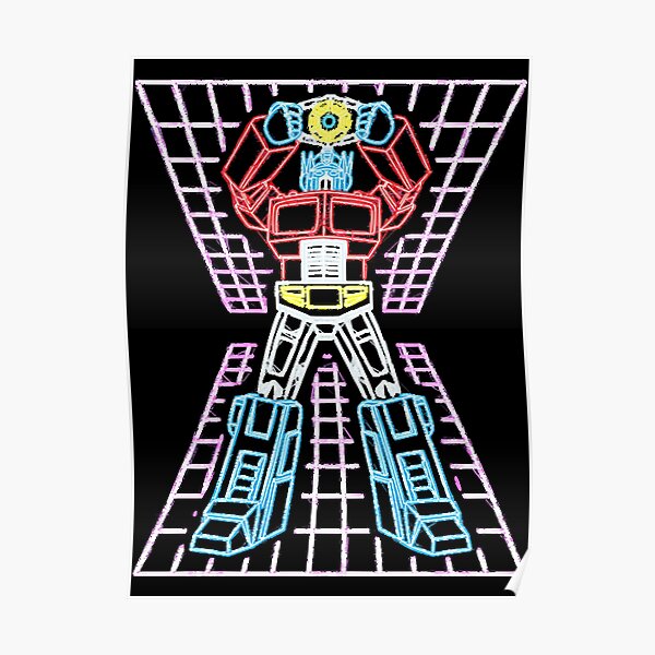 "Optimus prime neon " Poster for Sale by Pelnarw37 | Redbubble
