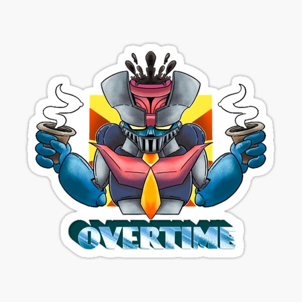 "Mazinger ZZZ Overtime " Sticker for Sale by cortlandshetley | Redbubble