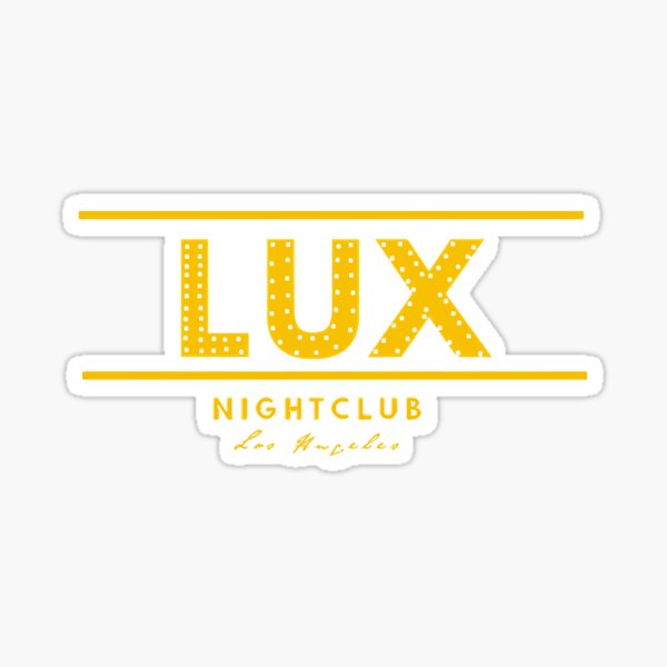 "lux nightclub " Sticker for Sale by huntyrvan | Redbubble