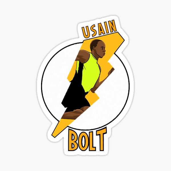 "Usain Bolt " Sticker for Sale by alfredgiessl | Redbubble