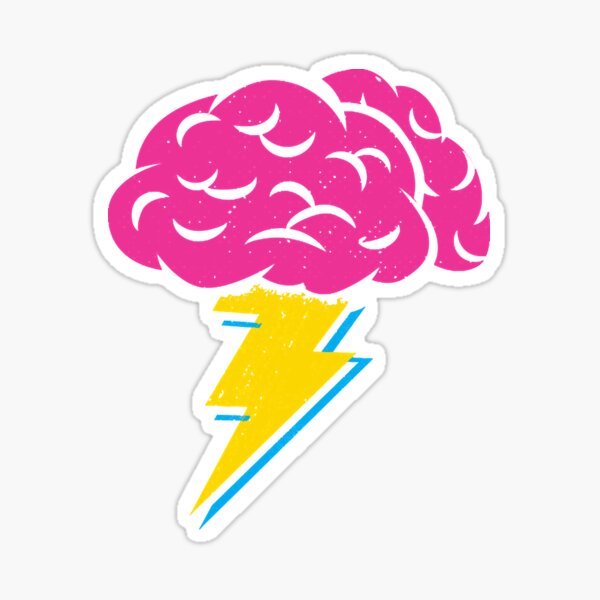 "Brain Storm " Sticker for Sale by jaiydendic | Redbubble