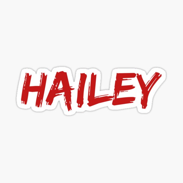 "HAILEY" Sticker for Sale by keoopolouis | Redbubble
