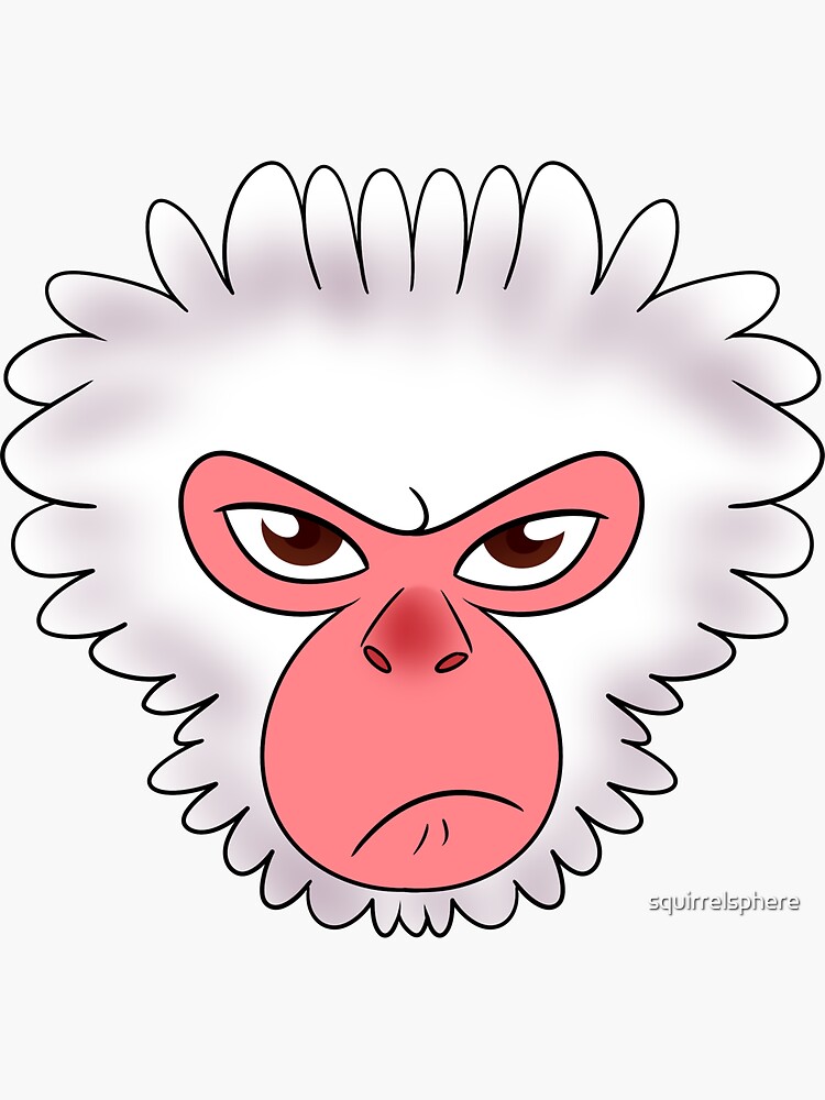"Monkey" Sticker for Sale by squirrelsphere | Redbubble