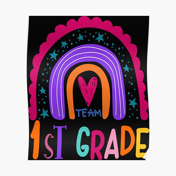 "First Grade Back To School Rainbow T-ShirtTeam 1st grade first day of ...