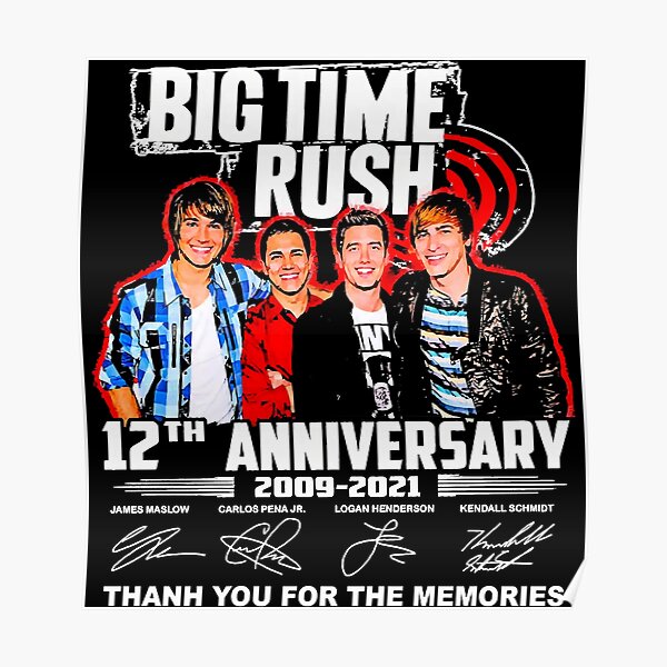 Poster « Big Time Rush 12th Anniversary 2021 Merci pour les signatures ...