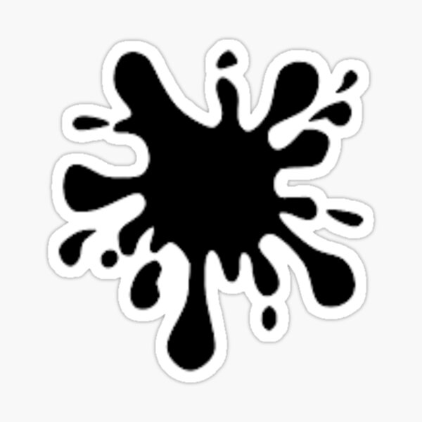 ""Paint Splatter" themed collection - Black paint splash " Sticker for ...