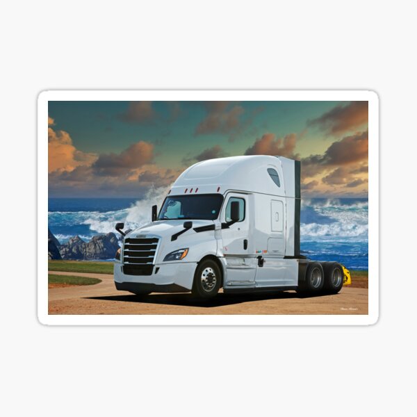 "Freightliner 'Seaside Hauler'" Sticker for Sale by DaveKoontz | Redbubble