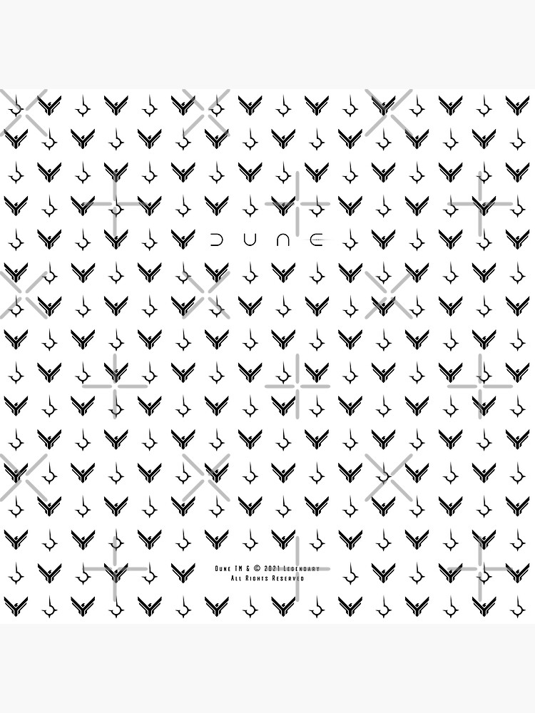 "Dune - Atreides and Harkonnen Symbol Pattern (Black-White) -" Poster ...