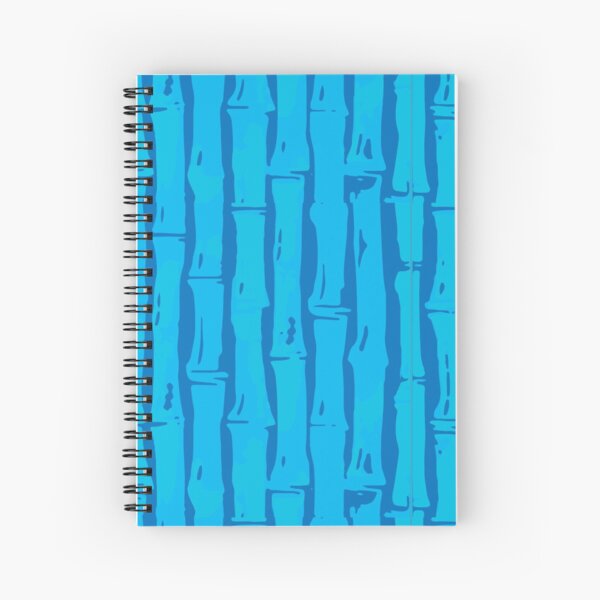 Cuaderno de espiral « fondo de papel tapiz de bambú azul brillante de ...