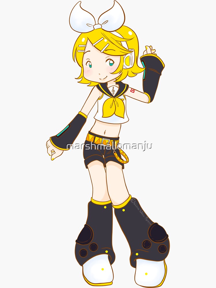 "Kagamine Rin" Sticker for Sale by marshmallomanju | Redbubble