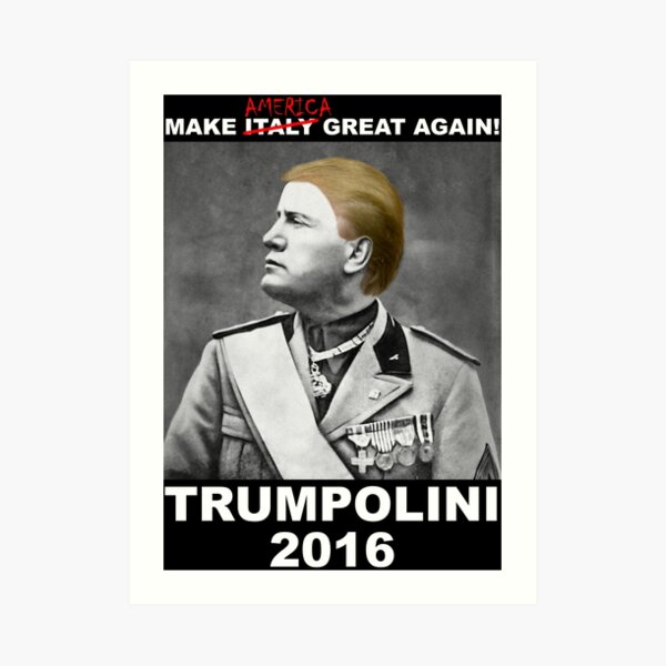 "Trumpolini - MAGA (White Text)" Art Print by ssshirts | Redbubble