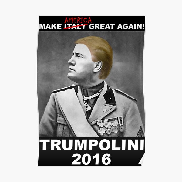 "Trumpolini - MAGA (White Text)" Poster for Sale by ssshirts | Redbubble