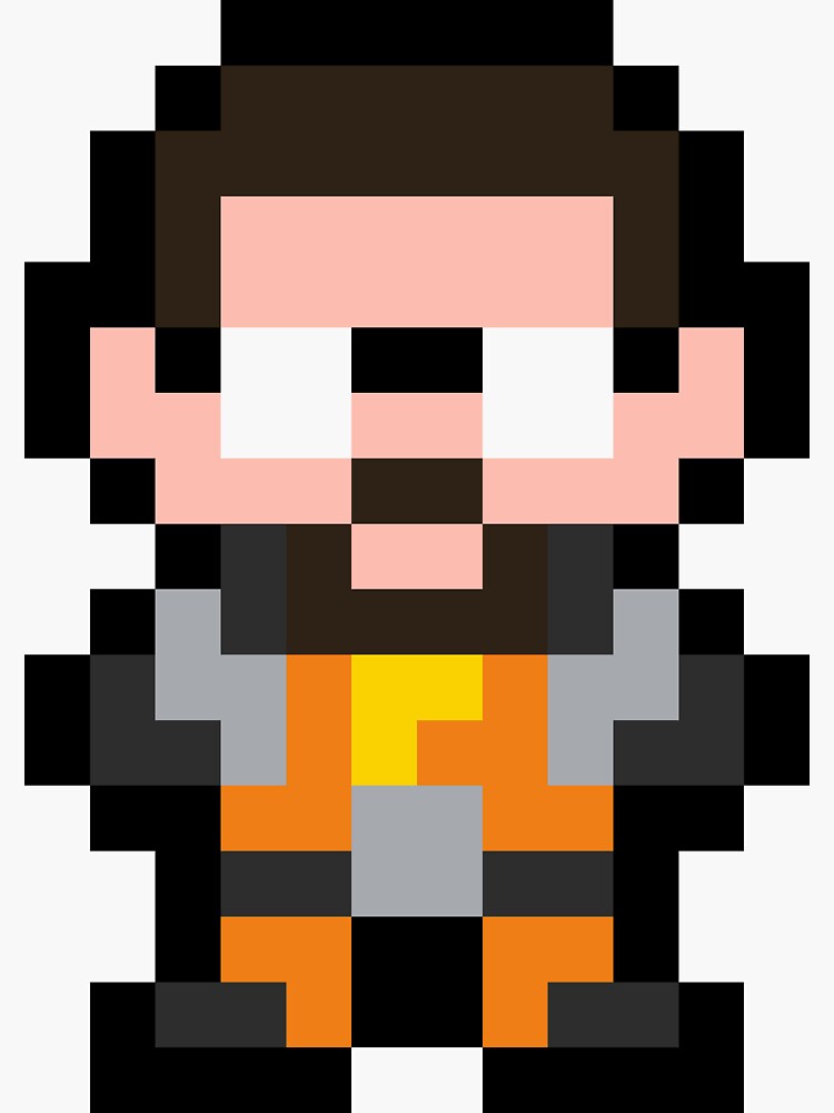 "Pixel Gordon Freeman" Sticker by ImpishMATT | Redbubble