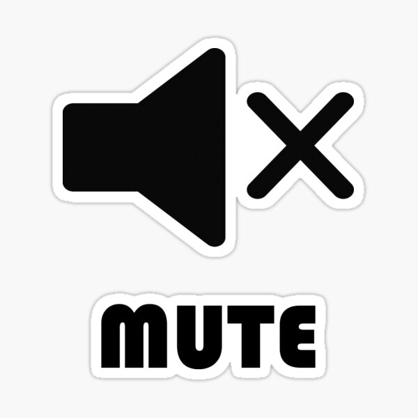 " mute" Sticker for Sale by Anoirshop | Redbubble