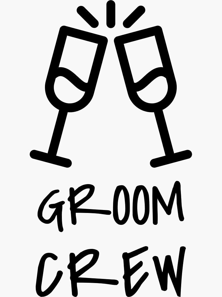 "Groom Crew" Sticker for Sale by FabulousBites | Redbubble