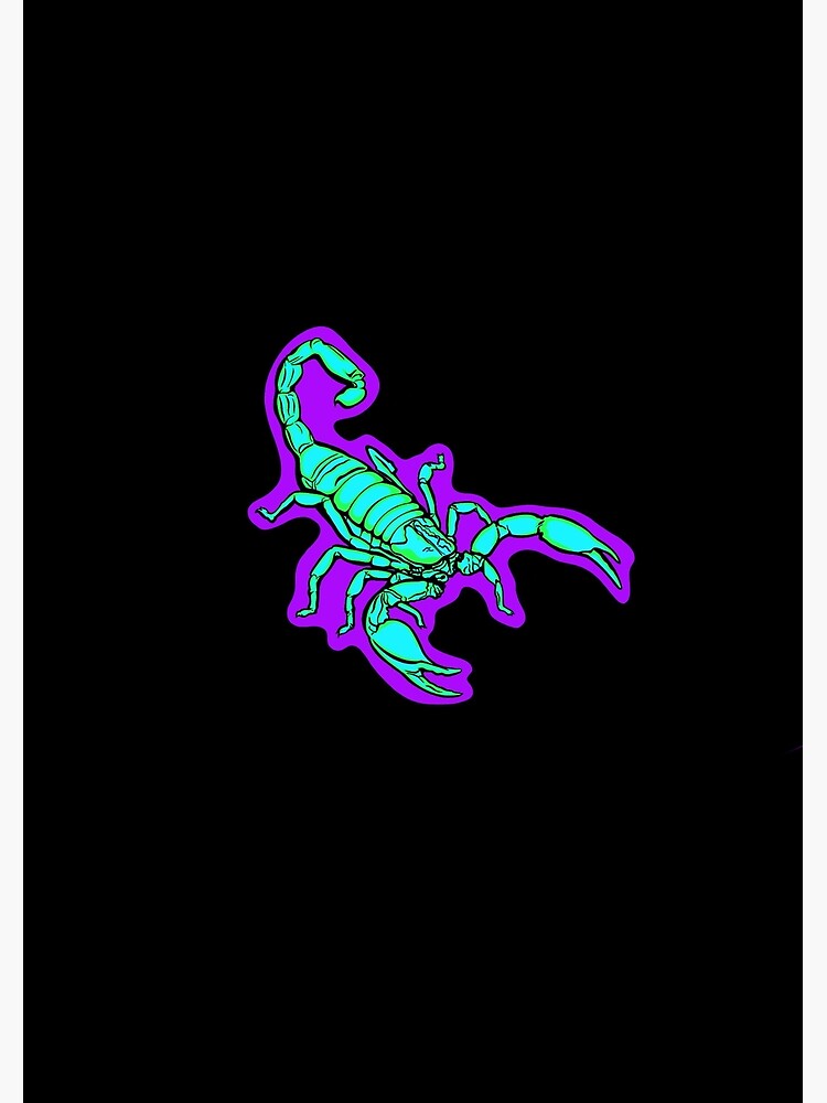 "Neon scorpion design " Poster for Sale by Beckygilmourart | Redbubble
