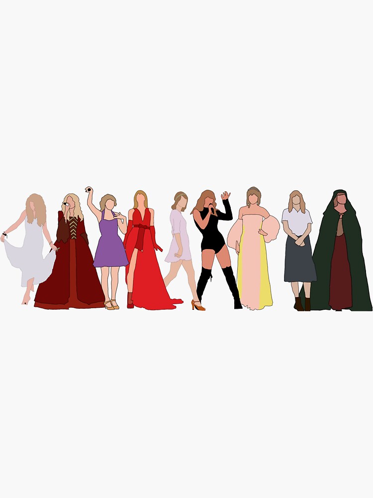 "Taylor Swift Eras" Sticker for Sale by lyricaldesigns6 | Redbubble