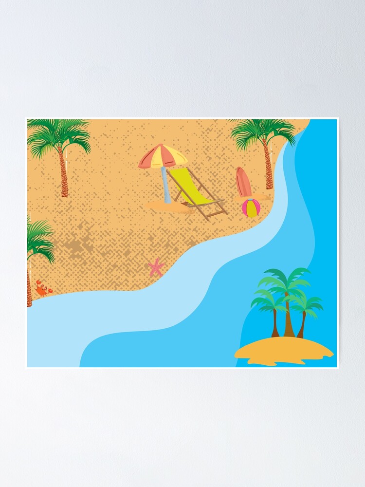 "A beach layout" Poster by SumArtist | Redbubble