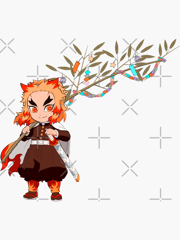 "rengoku chibi" Sticker by Alekkuswandi | Redbubble