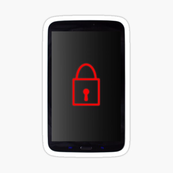 "Mobile Phone Locked With Padlock Symbol" Sticker by MarkUK97 | Redbubble