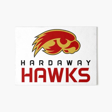 Lámina rígida «Hardaway Hawks Golden Hawk Logo Equipo de fútbol Merch ...