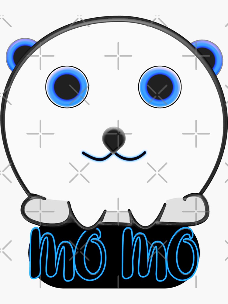 "Momo Blue Cute anime" Sticker for Sale by Motskun | Redbubble