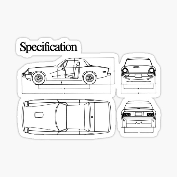 "JENSEN HEALEY - TECHNICAL SPECS" Sticker for Sale by ThrowbackM3 ...