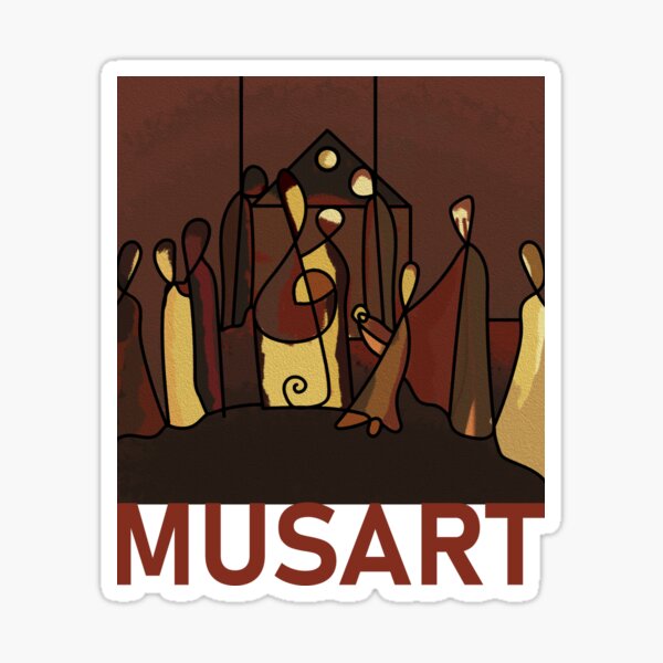 "musart" Sticker by rengart | Redbubble