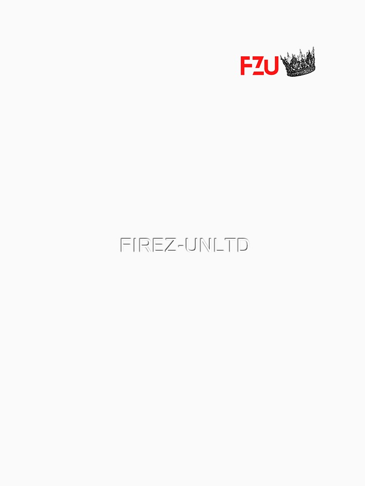 "Firez Unltd plain canvas with Descrite FZU Crown Logo" T-shirt for ...