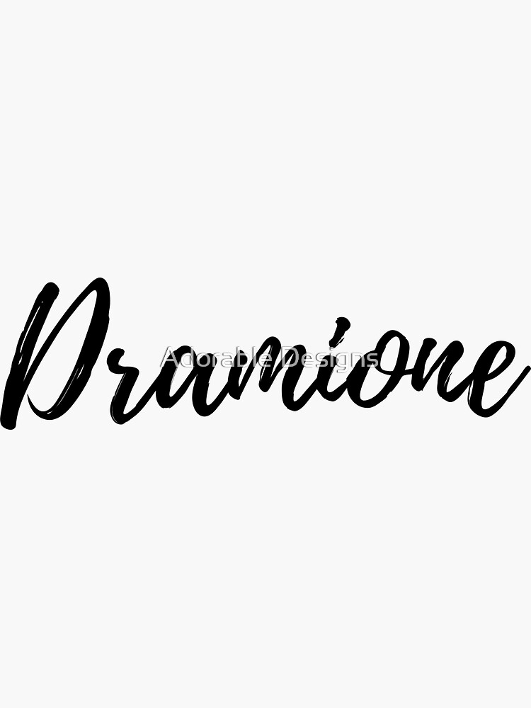 "Dramione text based" Sticker for Sale by Adorable Designs | Redbubble