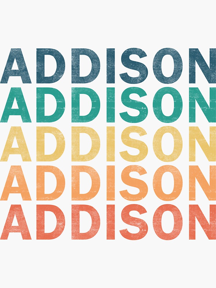 Pegatina «Camiseta con nombre de Addison - Camiseta con artículo de ...