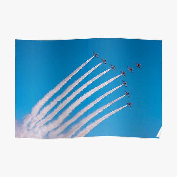 "Red Arrows swan formation" Poster for Sale by garyeason | Redbubble