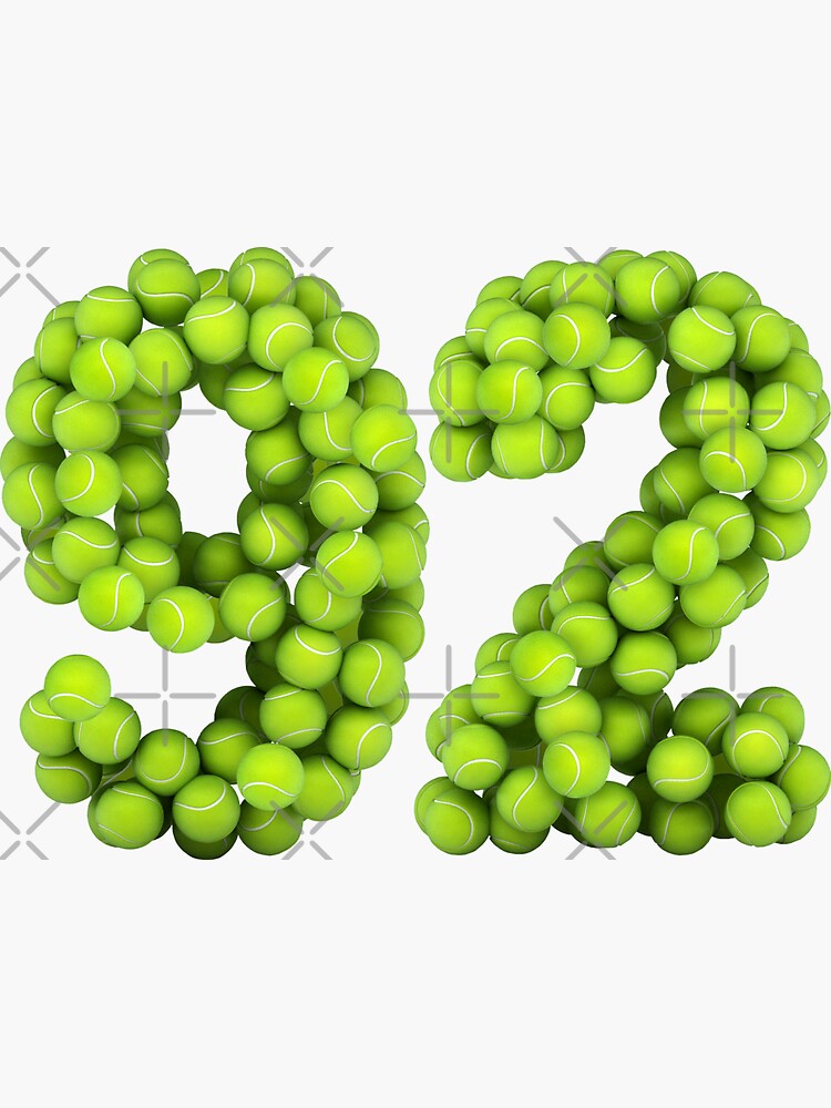 "Tennis Player Number 92 - Tennis Sports ninety-two Game Set Match 92 ...