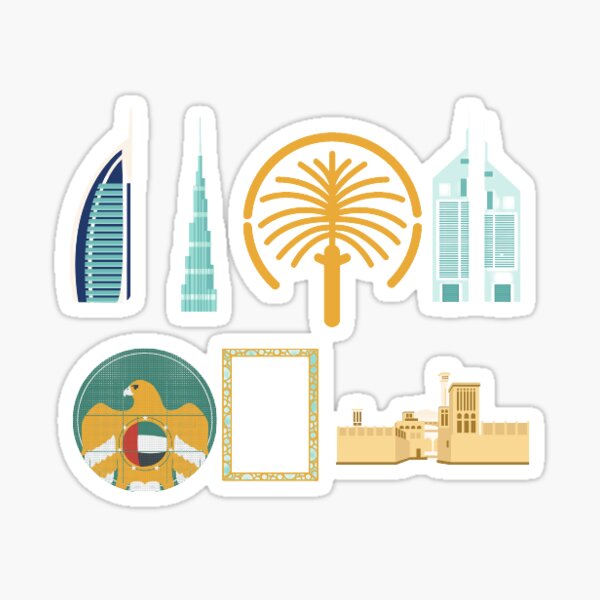 "U .A.E . sticker pack " Sticker for Sale by exr378 | Redbubble