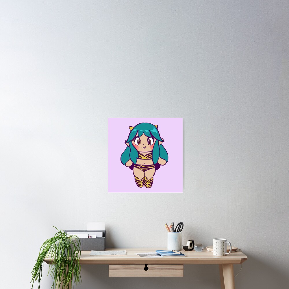 Póster «Dibujo invader lum chibi plush doll / urusei yatsura alien oni ...