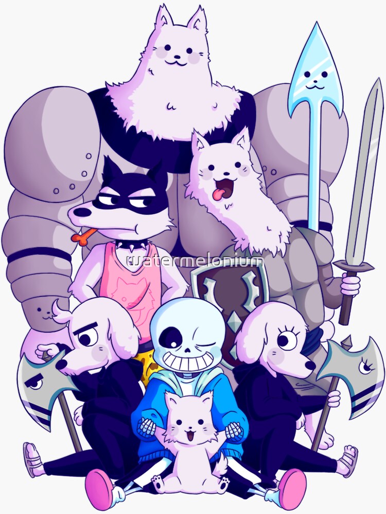 "UNDERTALE DOGS" Sticker by watermelonium | Redbubble