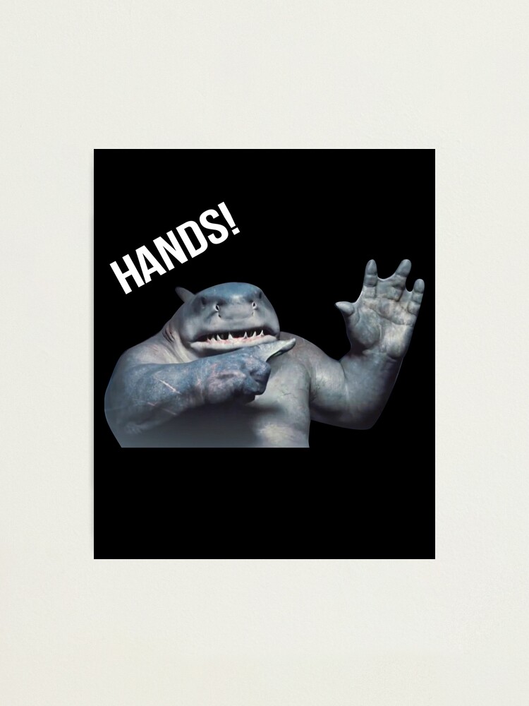 "Funny King Sharks Hands Meme" Photographic Print for Sale by DuDuChben ...
