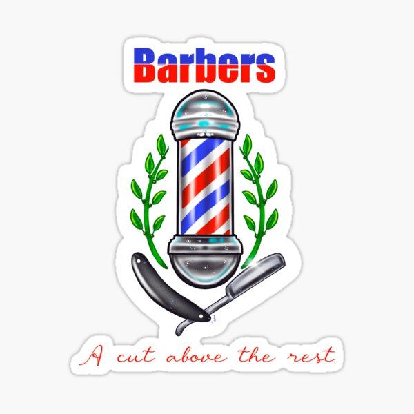 "Barber shop" Sticker for Sale by Chillateez | Redbubble