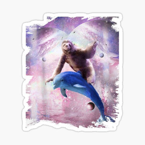 "Sloth Dolphin" Sticker for Sale by nancyholly | Redbubble