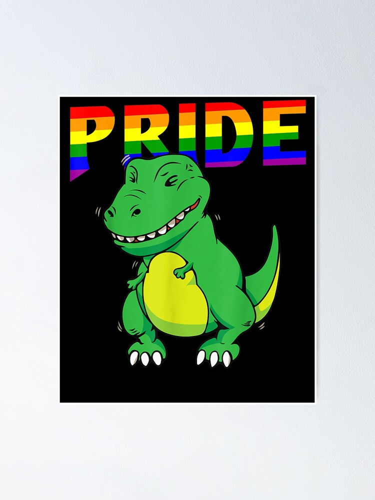 Póster «El uso de hilo dental dinosaurio lesbiana bi gay orgullo lgbt ...