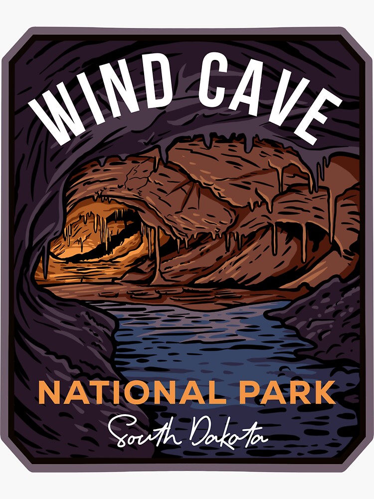 "Wind Cave National Park South Dakota" Sticker for Sale by HalpinDesign ...