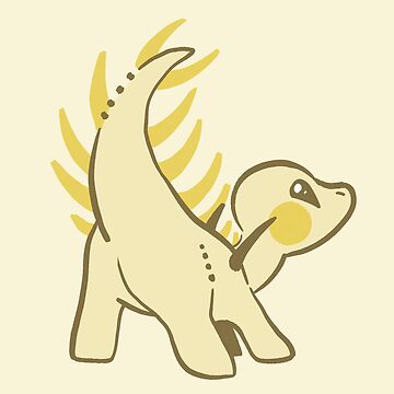 "Steggo Stegosaurus Dinosaur Cute Yellow Chibi V1 " Sticker for Sale by ...