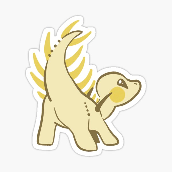"Steggo Stegosaurus Dinosaur Cute Yellow Chibi V1 " Sticker for Sale by ...