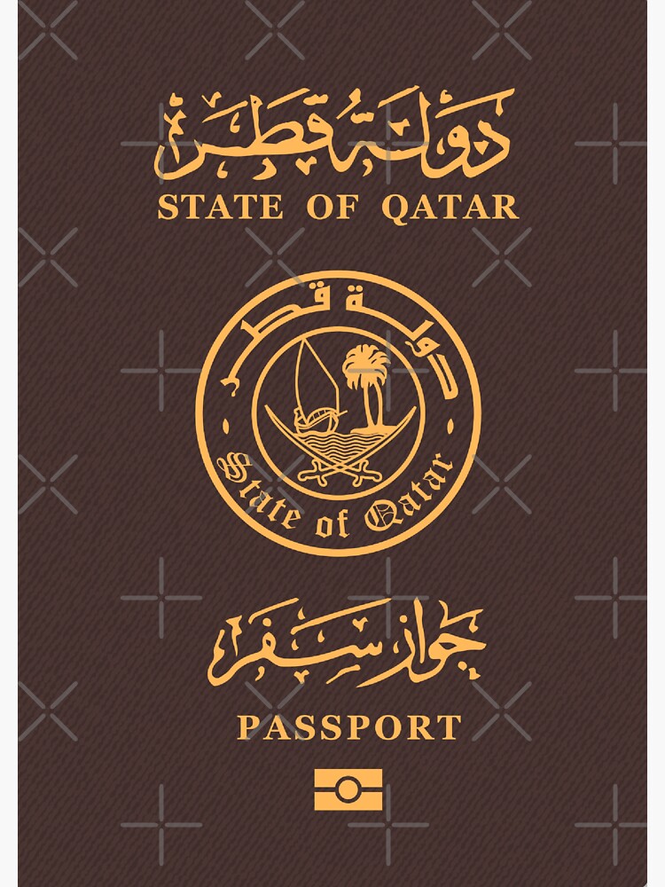 "Qatar passport" Sticker for Sale by HAKVS | Redbubble