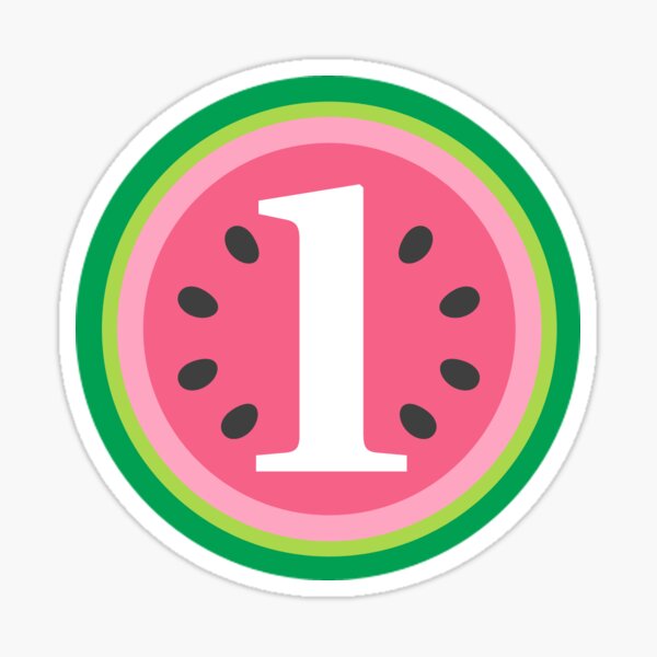 "Watermelon One In A Melon Pink Sparkle 1st Birthday Round Circle ...