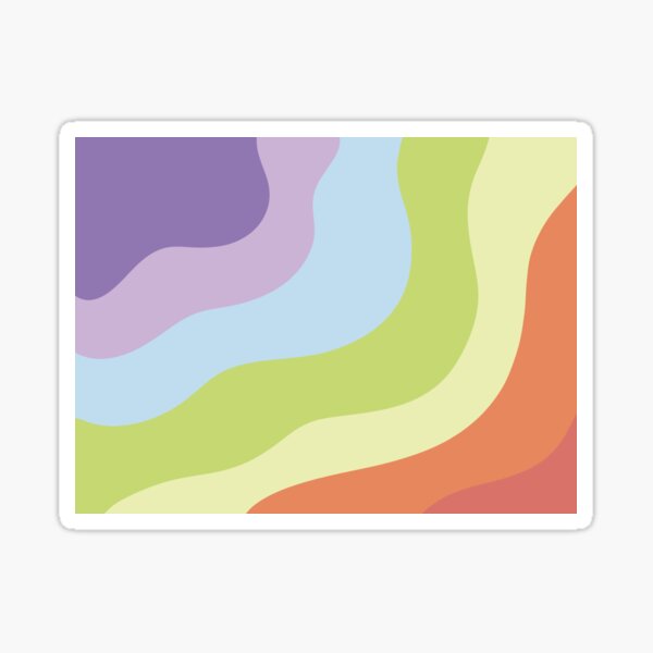 "Pastel abstract rainbow swirls " Sticker by ells-designs | Redbubble