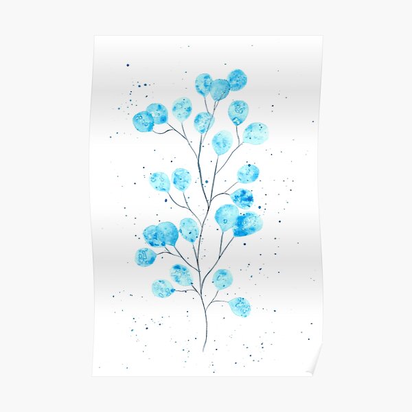 "The lonely blue plant" Poster for Sale by cesartorresart | Redbubble