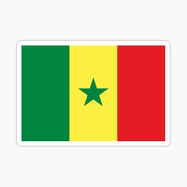 "Senegal Flag Gifts, Masks, Stickers & Products" Sticker for Sale by ...