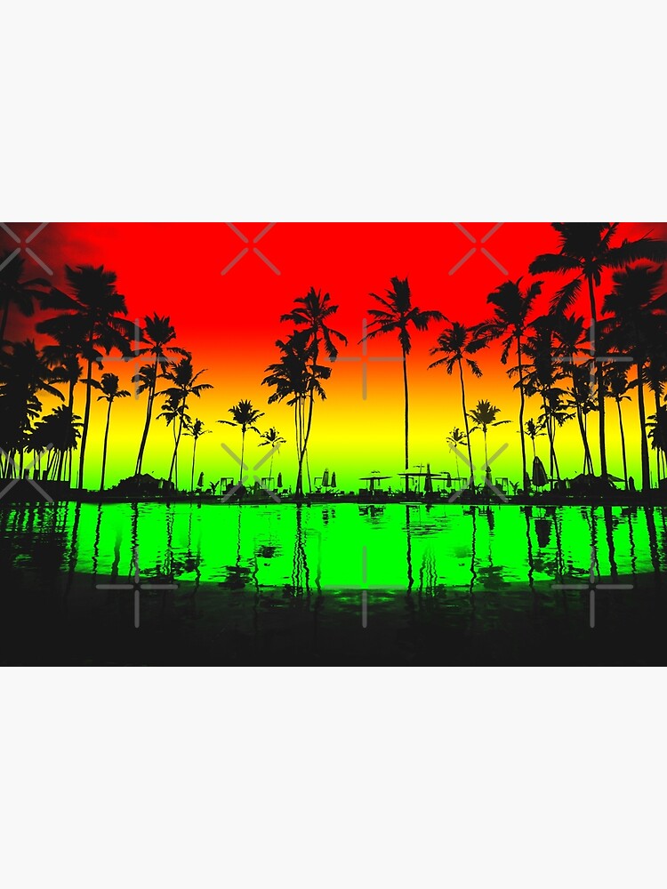 "Rasta Colors Beach Silhouette" Art Print for Sale by NXTprints | Redbubble