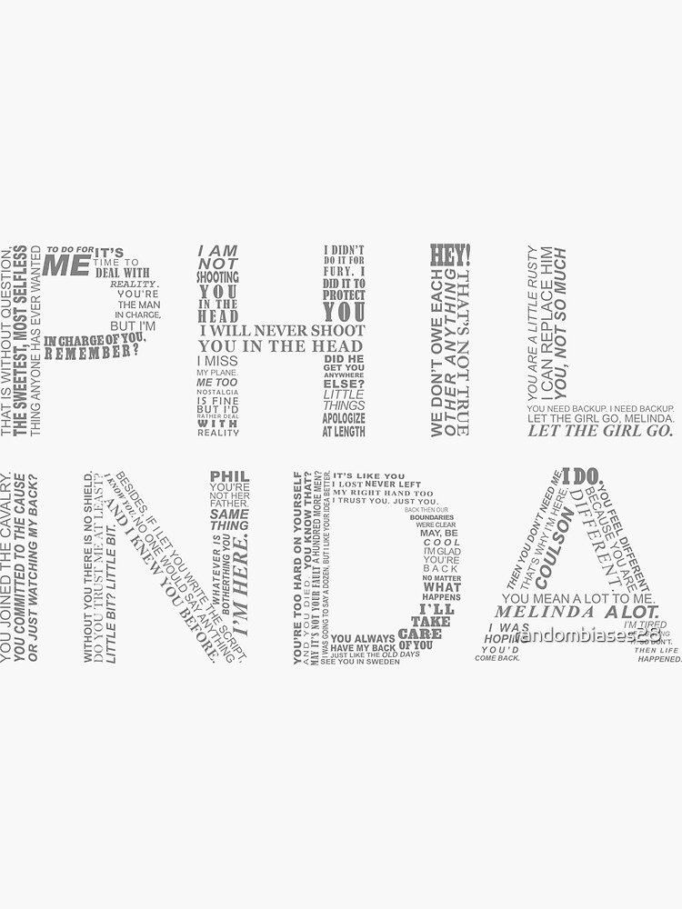 "philinda" Sticker for Sale by randombiases28 | Redbubble